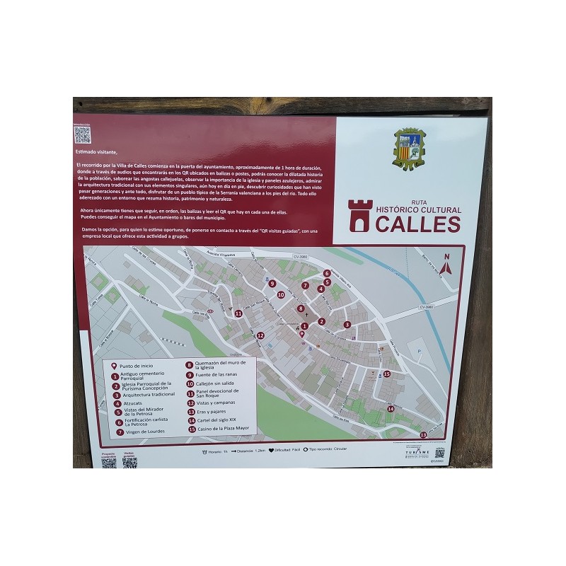 panel informativo en plástico reciclado y reciclable